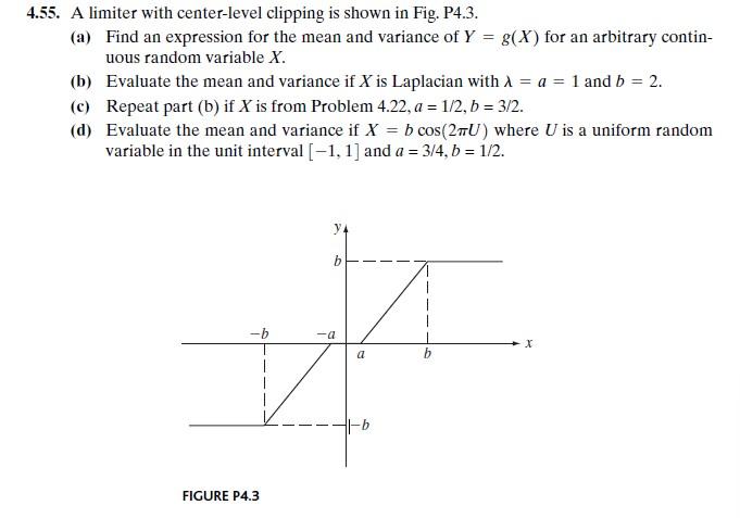 Solved 4.55. A limiter with center-level clipping is shown | Chegg.com