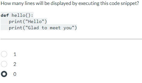 Solved How many lines will be displayed by executing this | Chegg.com