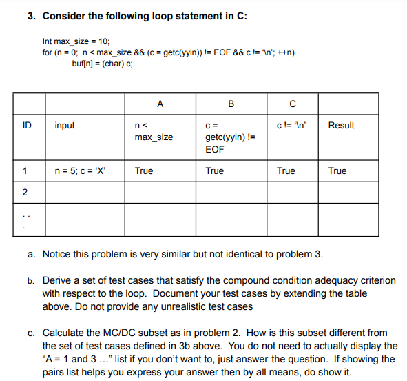 Solved 3. Consider the following loop statement in C: Int | Chegg.com