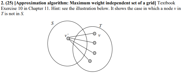 2. (25) [Approximation algorithm: Maximum weight | Chegg.com