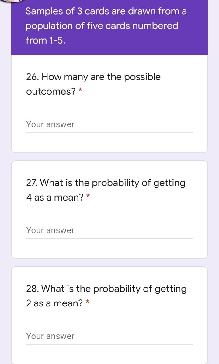 Solved Numbers 26 - 30: Construct a sampling distribution of | Chegg.com