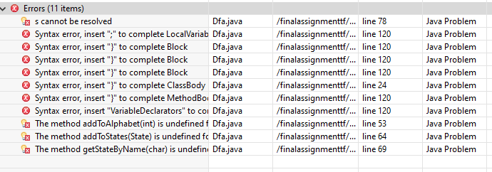 I have errors in my java code PLEASE FIX,MAKE SURE | Chegg.com