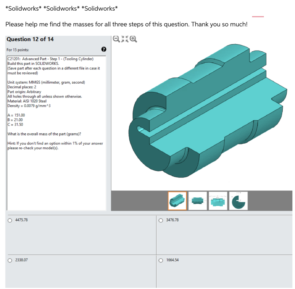 Solved *Solidworks* *Solidworks* *Solidworks* Please help me | Chegg.com