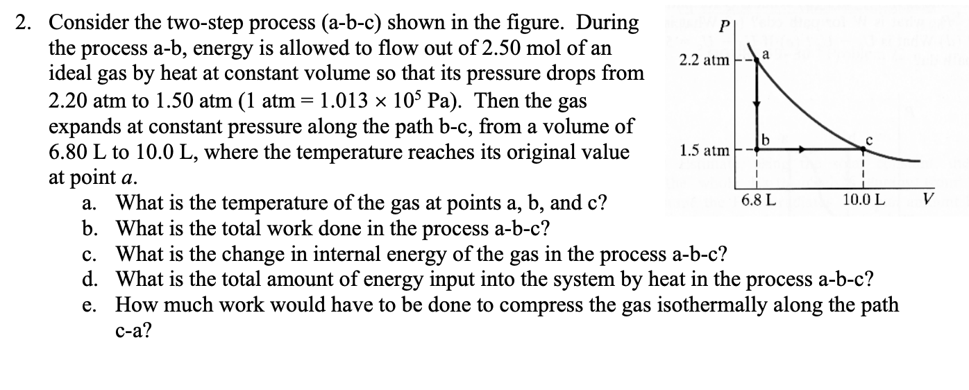 Solved 2. Consider the two-step process (a-b-c) shown in the | Chegg.com