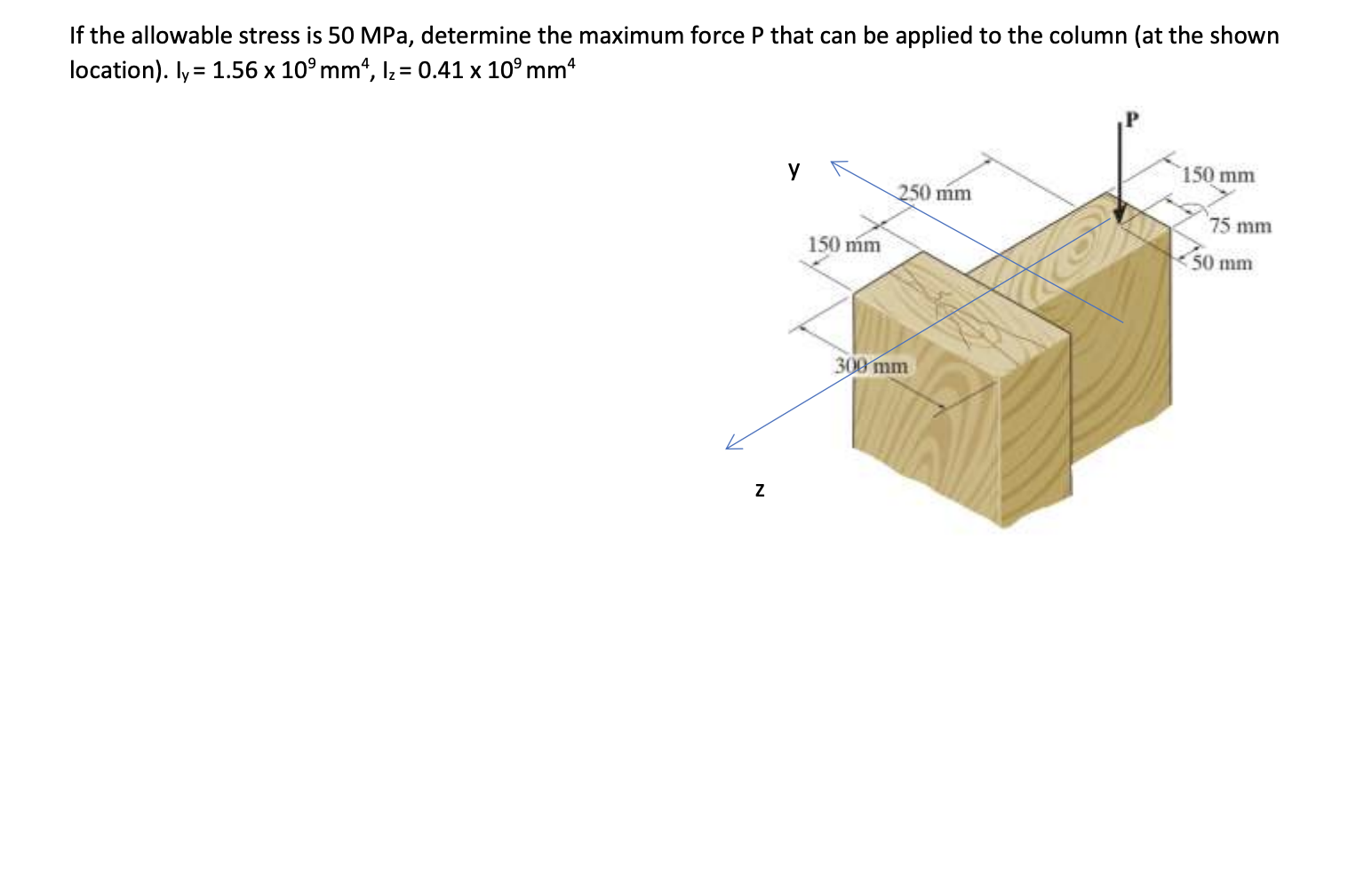 Solved If the allowable stress is 50 MPa, determine the | Chegg.com
