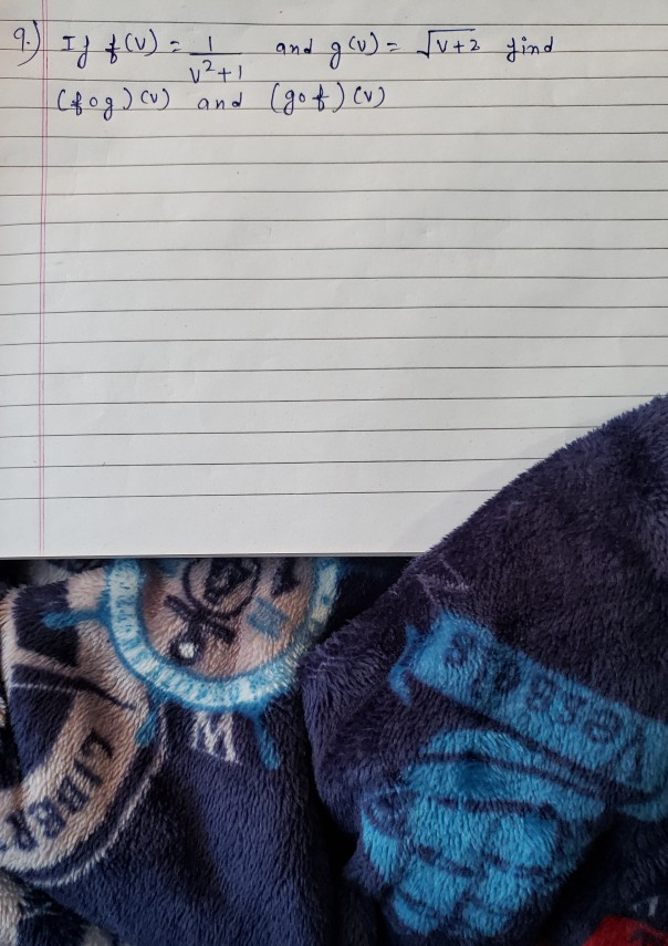 Solved 9.) If f(u) = I (fog)(u) and and g (u) = Ju+2 (gof) | Chegg.com