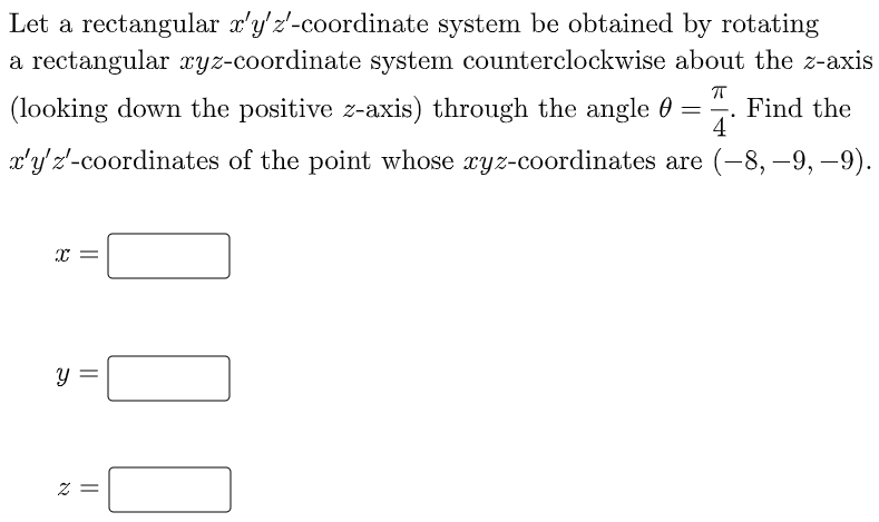 Solved Let a rectangular x'y'-coordinate system be obtained | Chegg.com