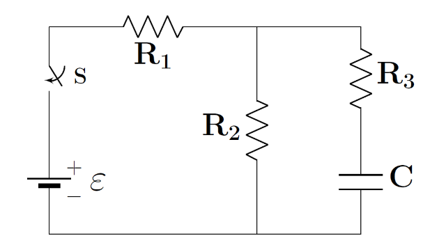 Solved 1.) The capacitor in the figure below is initially | Chegg.com