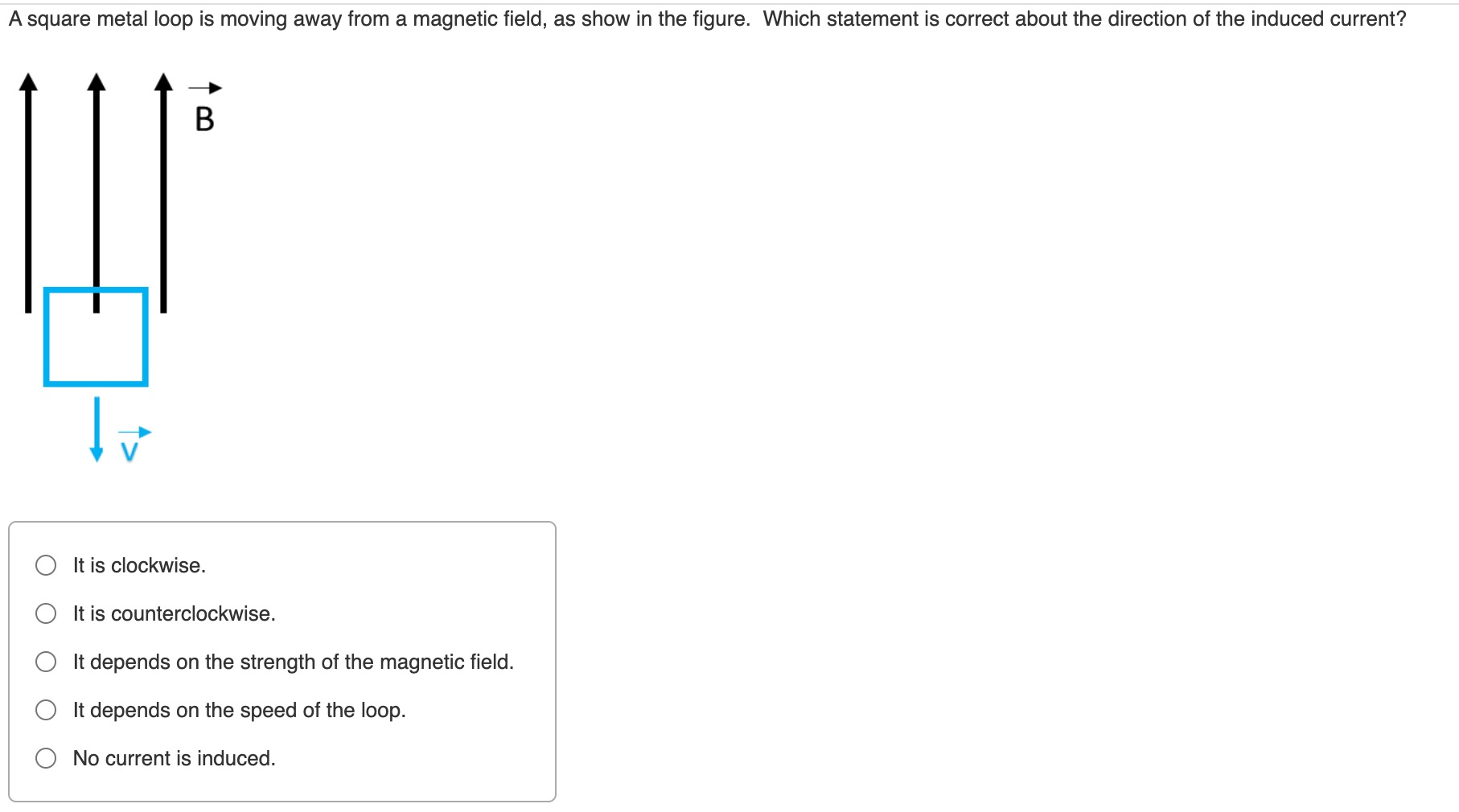 Solved A square metal loop is moving away from a magnetic | Chegg.com