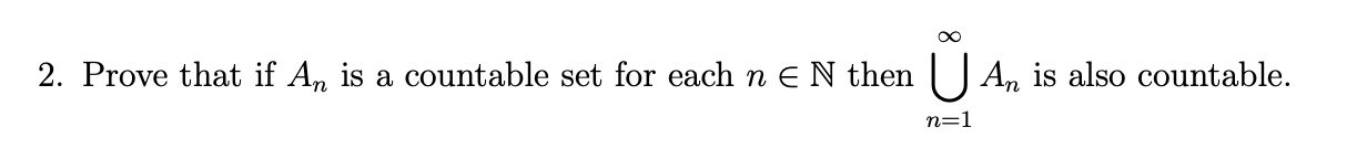 Solved 1. Prove that if A and B are countable sets then A∪B | Chegg.com