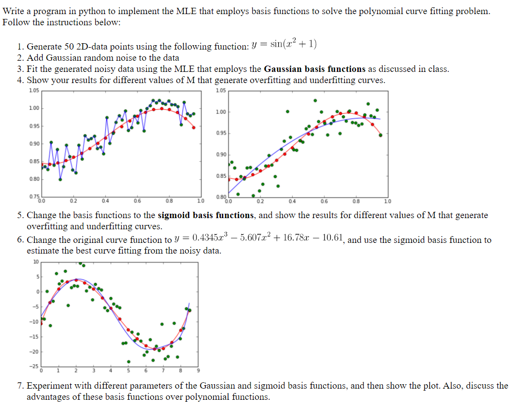 Solved Write A Program In Python To Implement The Mle That 
