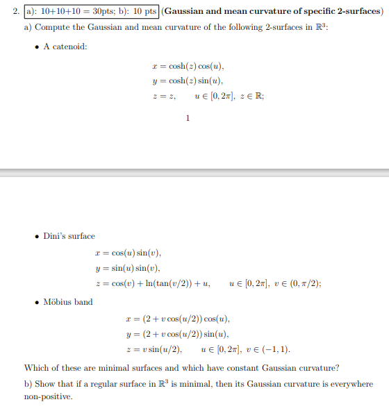 Solved 2. a): 10+10+10=30pts; b): 10pts (Gaussian and mean | Chegg.com