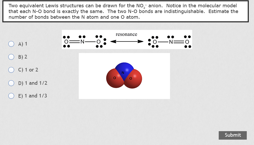 Solved Two equivalent Lewis structures can be drawn for the | Chegg.com