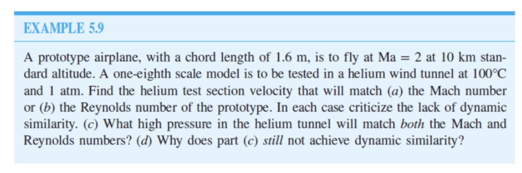 Solved EXAMPLE 5.9A prototype airplane, with a chord length | Chegg.com