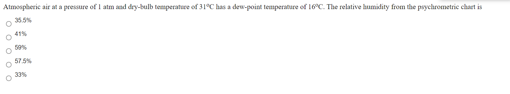 Solved Atmospheric air at a pressure of 1 atm and dry-bulb | Chegg.com