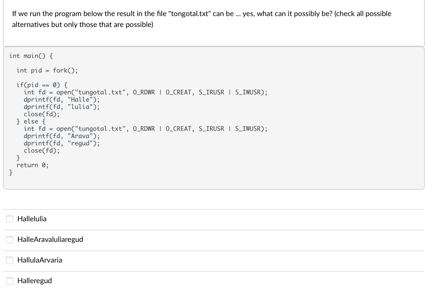Solved If we run the program below the result in the file | Chegg.com