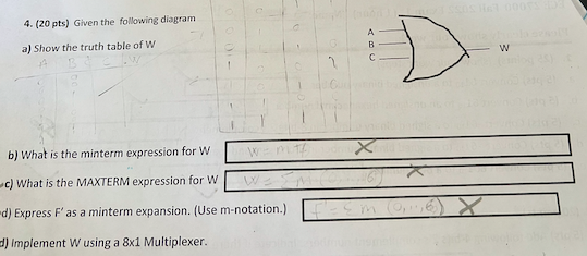 Solved 4. (20 pts) Given the following diagram a) Show the | Chegg.com Solved 4. (20 pts) Given the following diagram a) Show the | Chegg.com