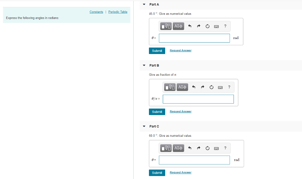 Solved Part A Constants Periodic Table 45.0 Give as | Chegg.com