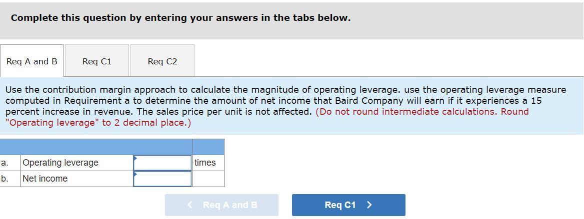 Solved The following income statement applies to Baird | Chegg.com