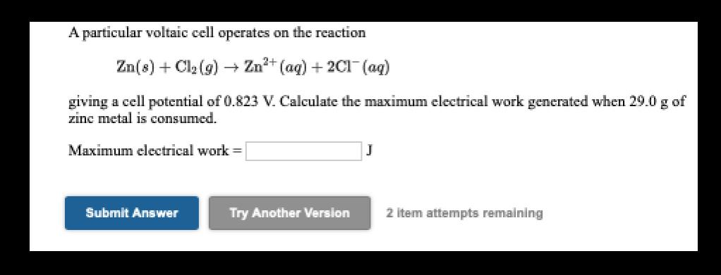 Solved Calculate The Cell Potential And The Equilibrium