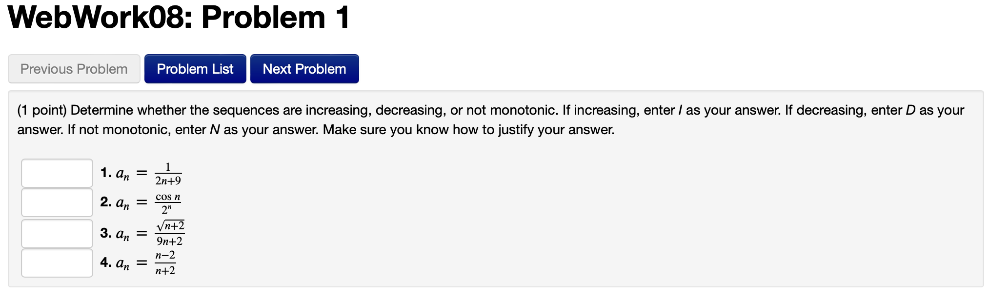 1 Point Determine Whether The Sequences Are