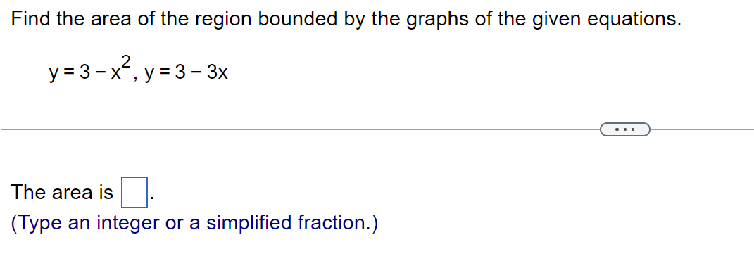 Solved Find the area of the region bounded by the graphs of | Chegg.com
