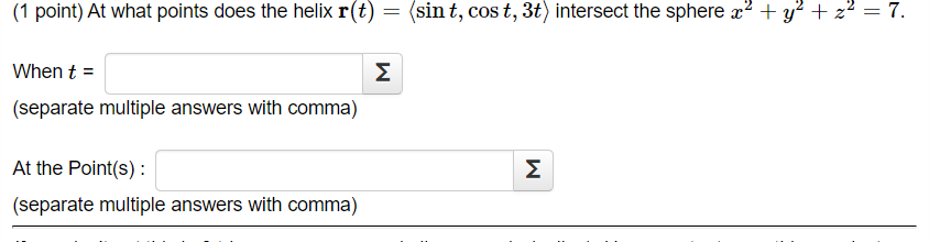 Solved (1 point) At what points does the curve r(t) 4ti + (t | Chegg.com