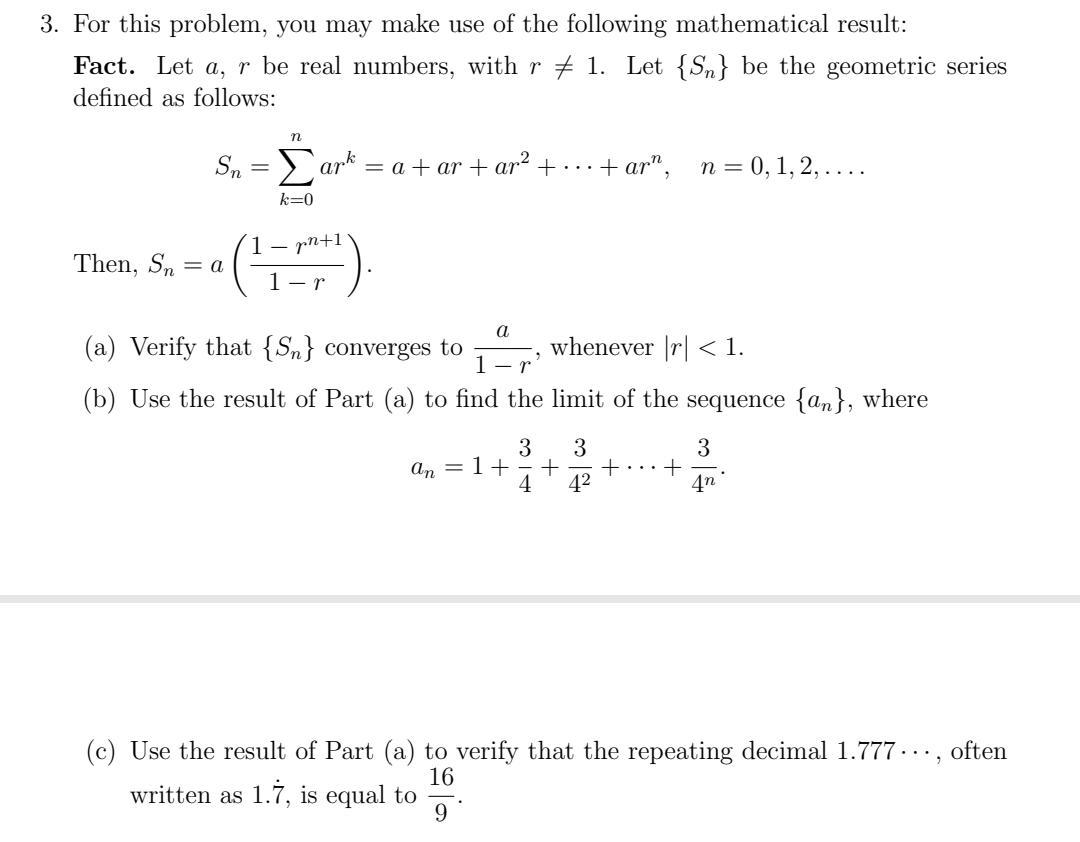 Solved For this problem, you may make use of the following | Chegg.com