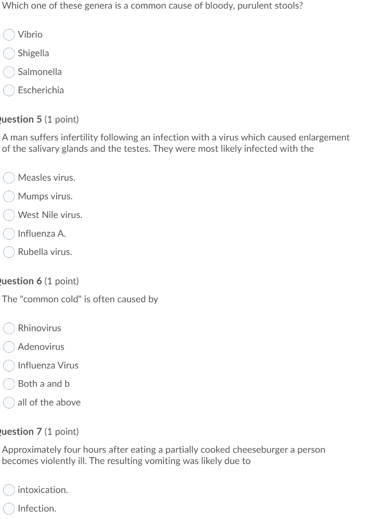 Solved Which one of these genera is a common cause of | Chegg.com
