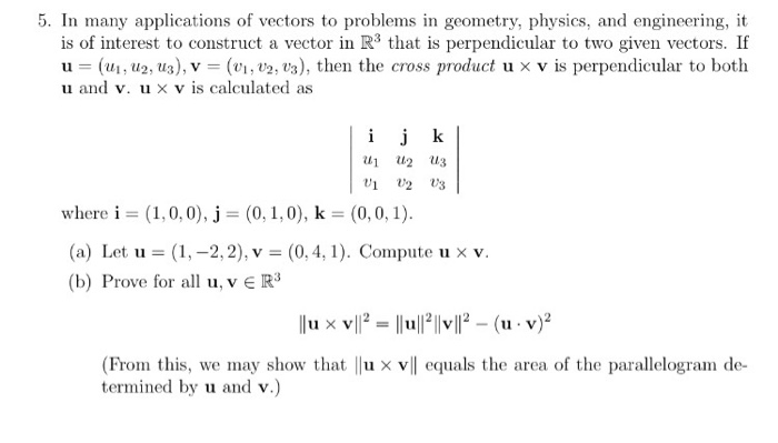 Solved In many applications of vectors to problems in | Chegg.com