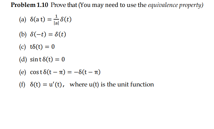 Solved Problem 1.10 Prove that (You may need to use the | Chegg.com