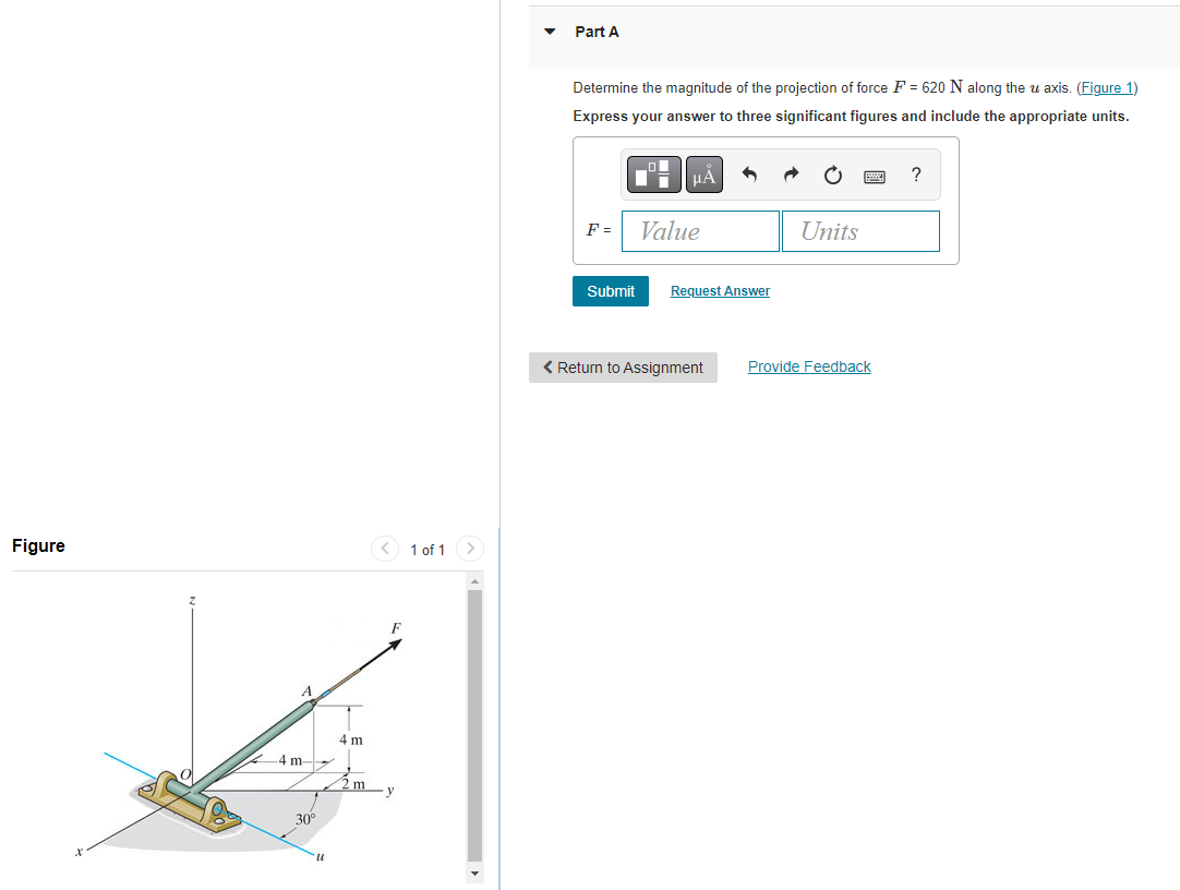 Solved Determine The Magnitude Of The Projection Of Force