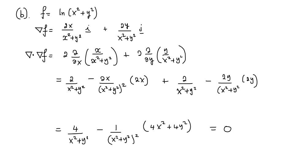 Solved Q2. ﻿Calculate grad2f ﻿usinggrad2f=div(gradf) ﻿Check | Chegg.com