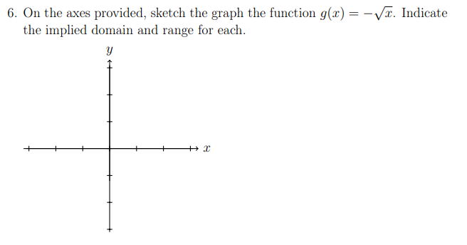 Solved On the axes provided, sketch the graph the function | Chegg.com