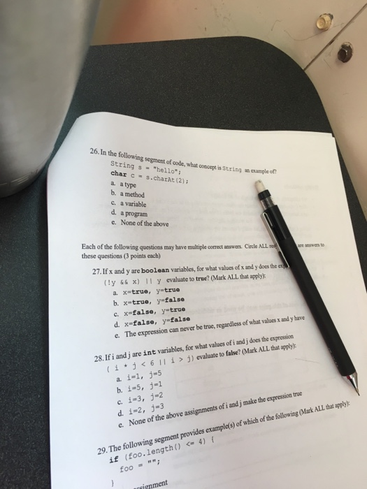 Solved In the following questions, segment of code, what | Chegg.com