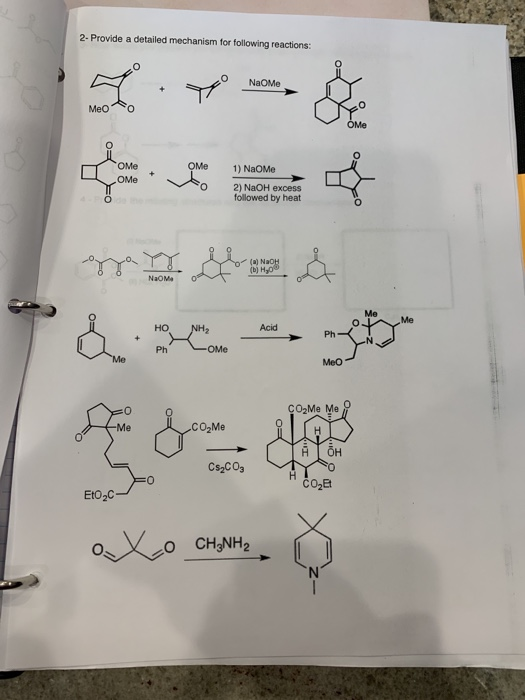Solved 2-Provide a detailed mechanism for following | Chegg.com