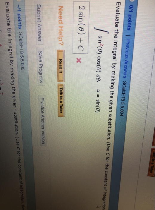 Solved 0/1 points | Previous Answers SCalcET8 5.5.004 | Chegg.com