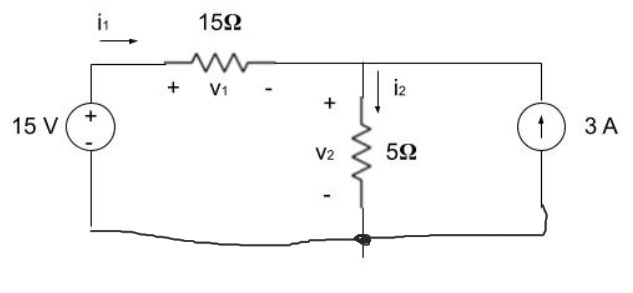 Solved For the circuit below, find using KCL, KVL, and Ohm's | Chegg.com
