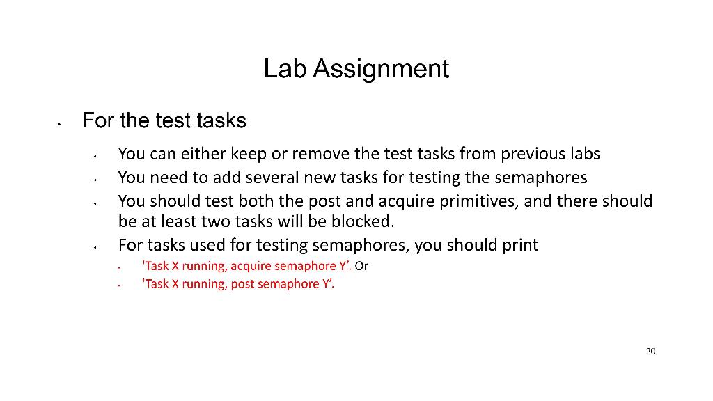 Solved Objectives . Implement simple semaphores that allow | Chegg.com