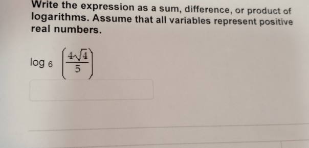Solved Write the expression as a sum, difference, or product | Chegg.com