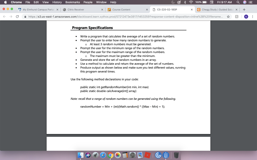 Solved Chrome File Edit View History Bookmarks People Window | Chegg.com