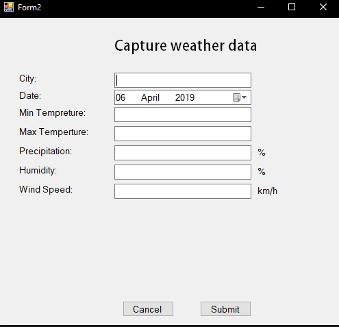 c#, Windows Form Capture weather forecasts by | Chegg.com