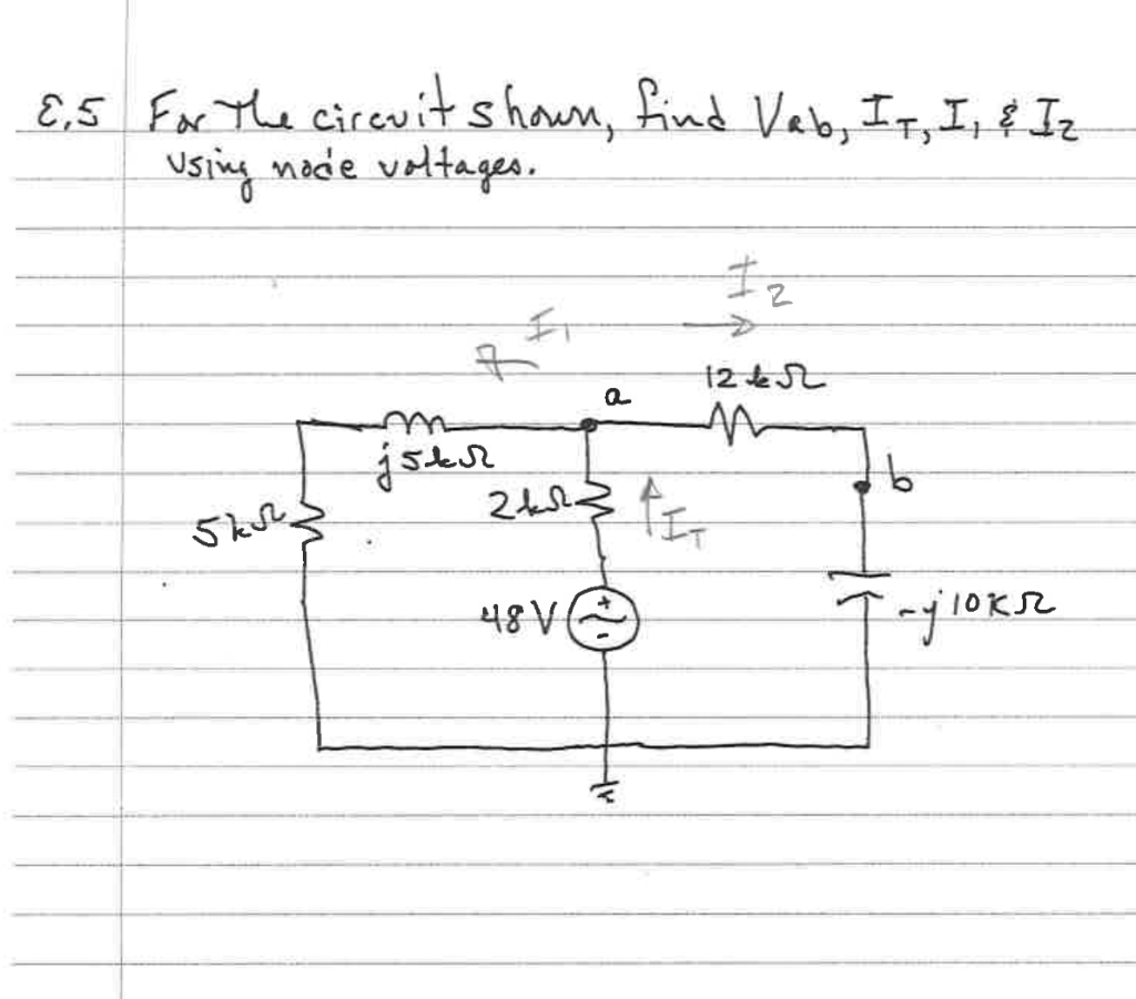 Solved E,5 For The circuit shown, find Vab,IT,I1&I2 Using | Chegg.com