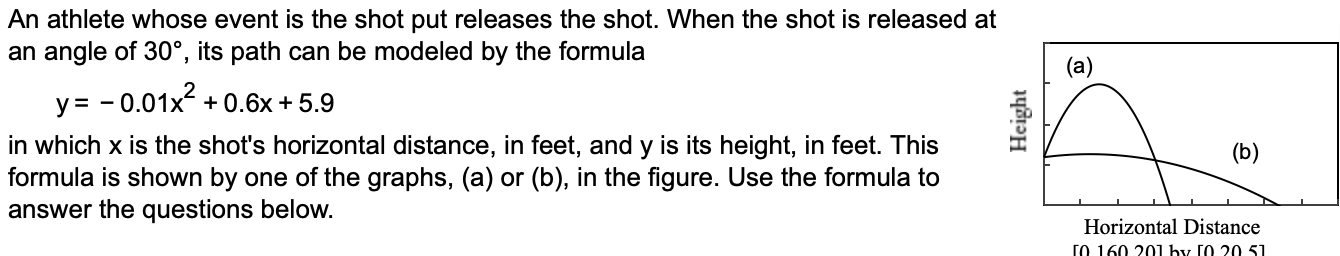 Solved An athlete whose event is the shot put releases the | Chegg.com