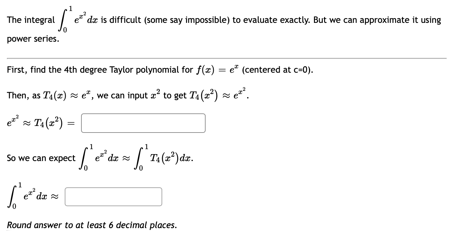 Solved 1 The integral 1 22? da is difficult (some say | Chegg.com