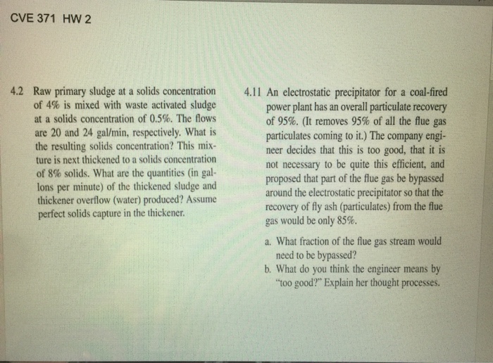 Solved Raw primary sludge at a solids concentration of 4% is | Chegg.com