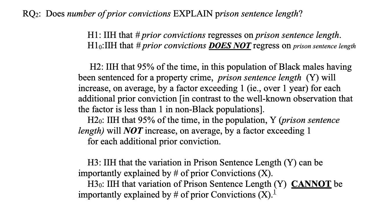 Solved number of prior convictions EXPLAIN prison sentence | Chegg.com