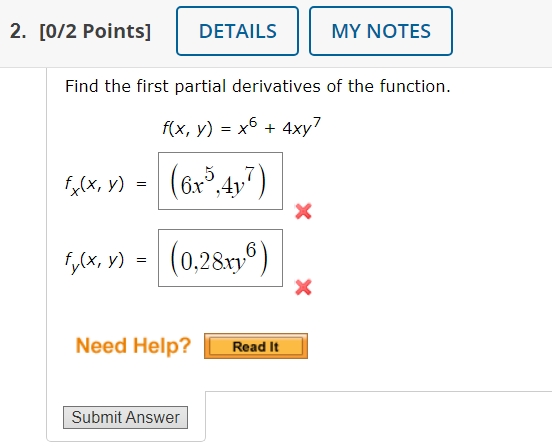 Solved Find the first partial derivatives of the | Chegg.com