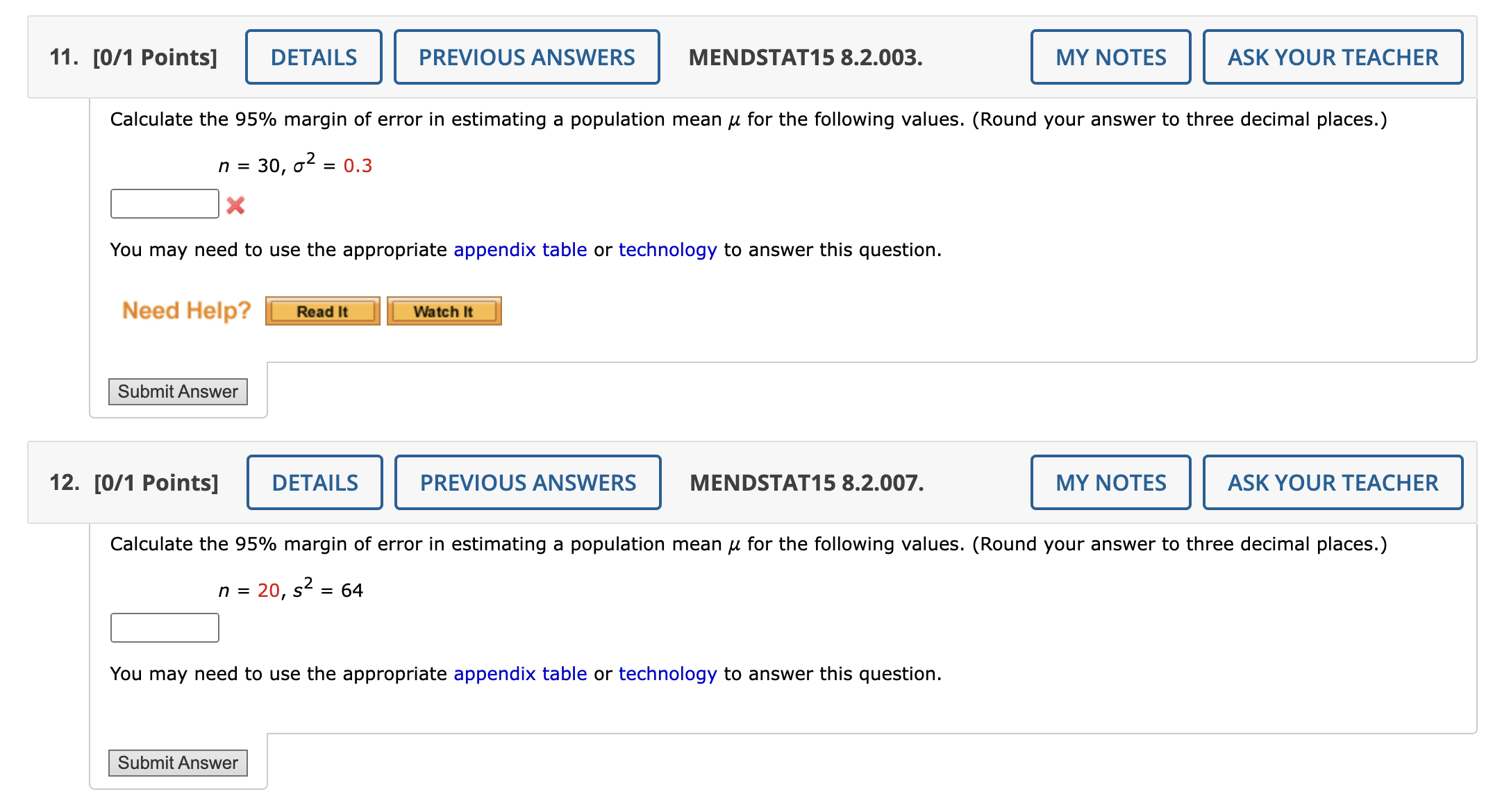Solved Calculate the 95% margin of error in estimating a | Chegg.com