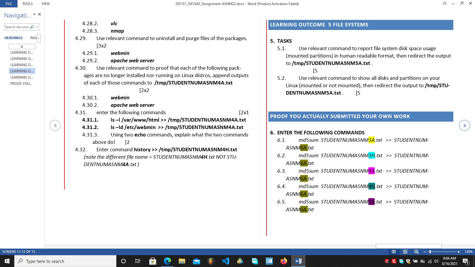 Solved FILE TOOLS VIEW 202151_SSF24AT_Assignment-ASNM22.docx | Chegg.com
